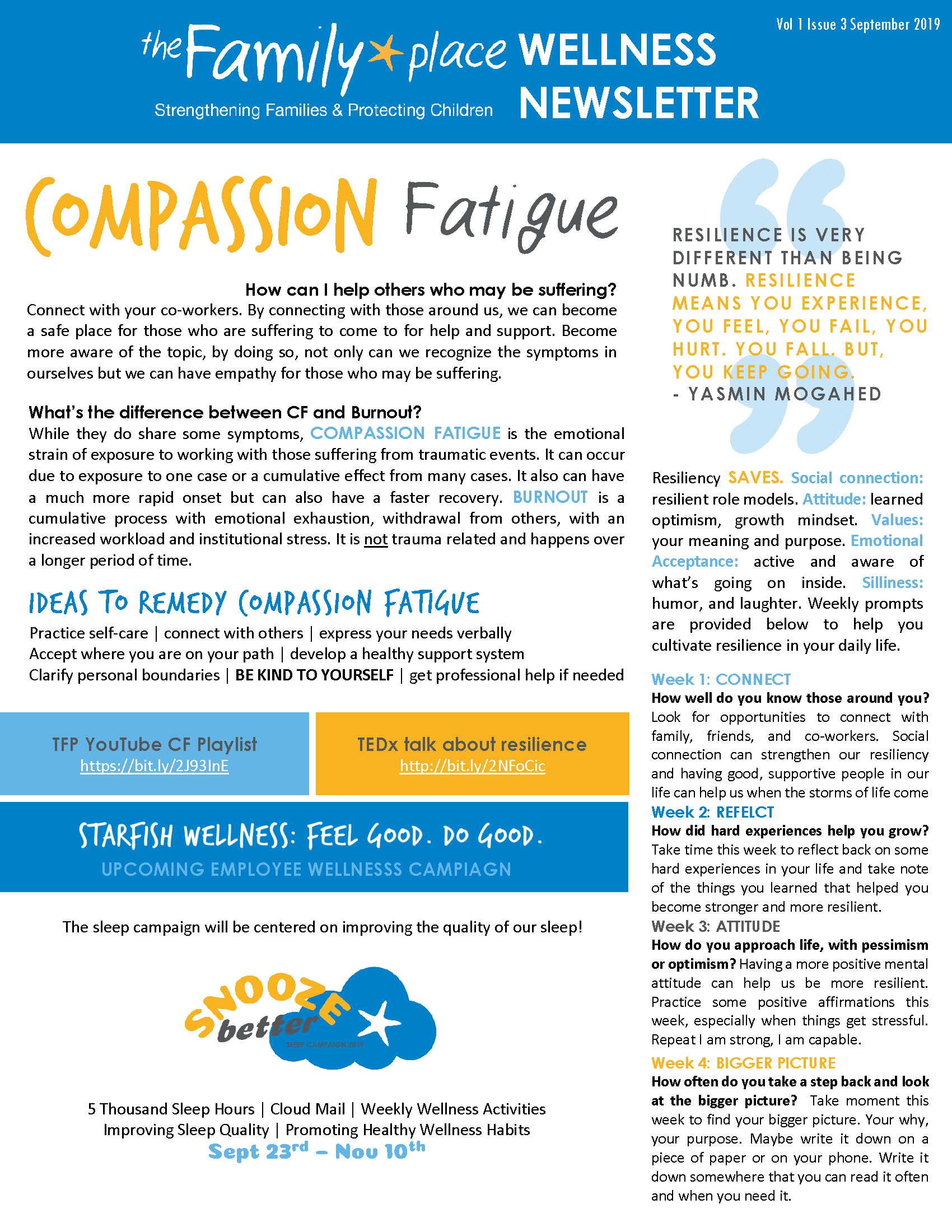 September 2019 Wellness Newsletter - The Family Place Utah